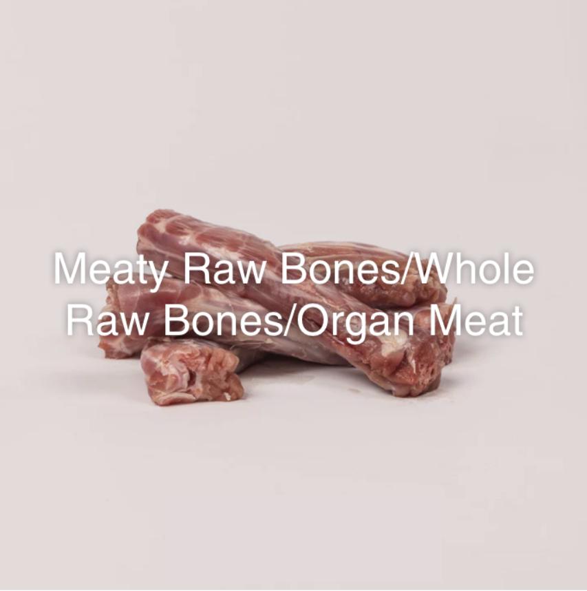 Meaty Raw Bones/Whole Raw Bones/Organ Meat | Raw Dog Food Complete